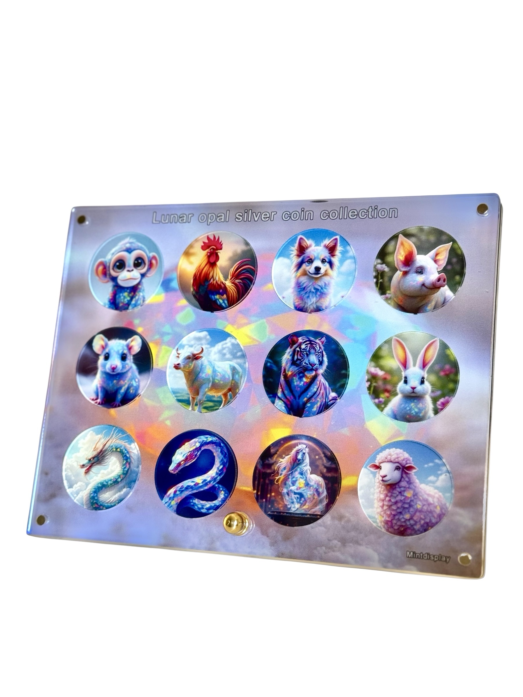 Opal silver coin 1oz Display （12 Slots） - Mint Display